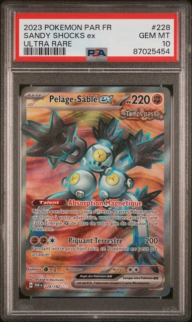 CARTE POKÉMON : Pelage-Sable Ex 228/182 - Psa 10 - Faille Paradoxe EUR ...