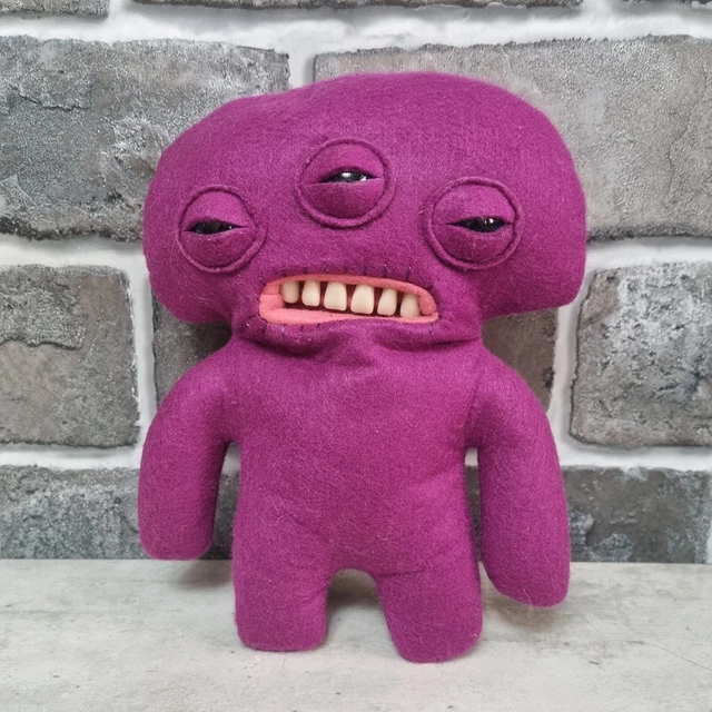 FUGGLER ANNOYED ALIEN Purple Tag Cut Off Funny Ugly Monster Plush 9 ...