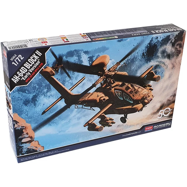 ACADEMY AH-64D HELICOPTER Gunship Model Kit Block II Early Version ...