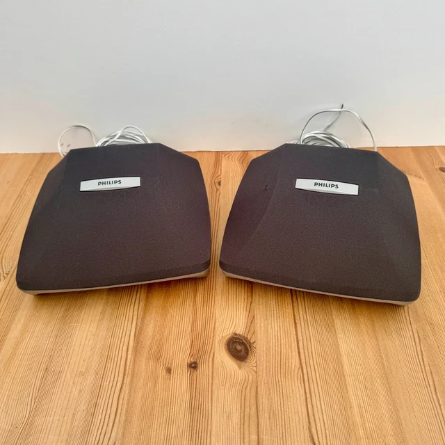 PHILIPS SS15R PH Surround Speakers Pair Grey Tested & Working £13.99 ...