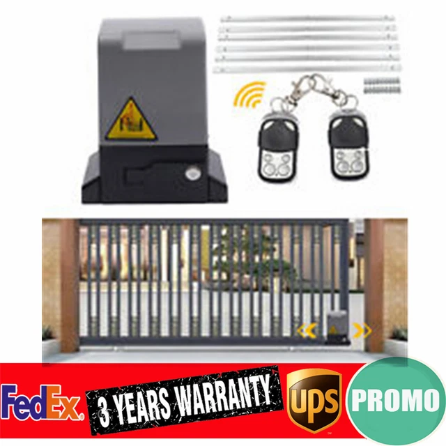 2700LBS AUTOMATIC SLIDING Gate Opener Rack Driven with 2 Remotes ...