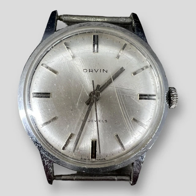 VINTAGE ORVIN 17 Jewels Swiss Made Mechanical Men’s Wristwatch 35mm $29 ...