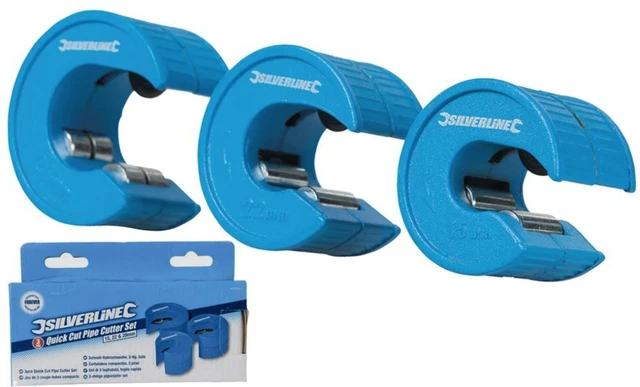 QUICK CUT PIPE Cutter Set 3pce 15mm 22mm 28mm Copper Pipe Slice ...
