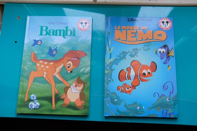 LOT WALT DISNEY Livre Illustré BAMBI / LE MONDE DE NEMO Club du Livre ...