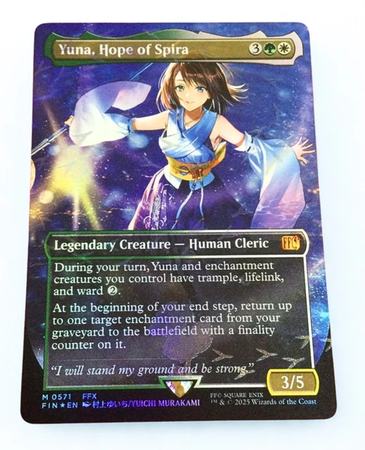 YUNA, HOPE OF Spira (Borderless) (Chocobo Track Foil) Final Fantasy ...