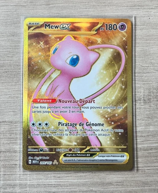 CARTE POKÉMON MEW EX GOLD 205/165 EV3.5 MEW 151 NEUF FR EUR 58,00 ...
