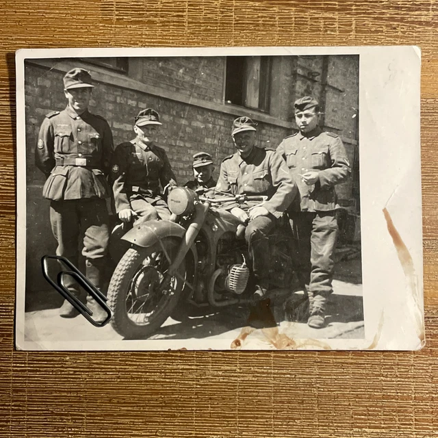 KRAD KRADMELDER MELDER Motorrad Soldat Wehrmacht 12x9 Original Foto 2 ...