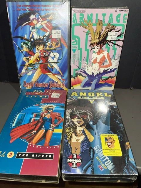 CLASSIC ANIME VHS LOT -NEW - DEVIL HUNTER YOHKO , Angel Cop, AD files ...