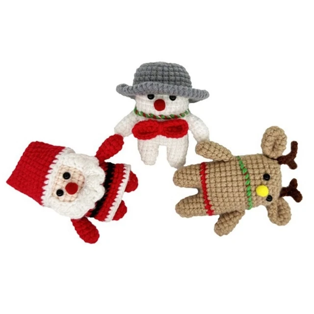 DIY CHRISTMAS CROCHET Kits with Crochet Hook, Yarns, Needle ...