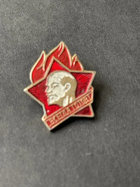 USSR SOVIET RUSSIAN "Always Ready" Pioneer Lenin Communist Pin Badge ...