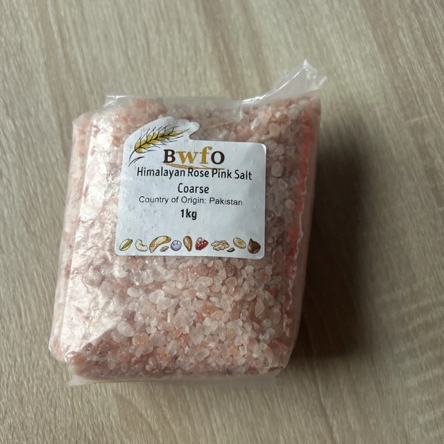 HIMALAYAN ROSE PINK Salt Coarse 1kg | BWFO | Free UK Mainland P&P £2.23 ...