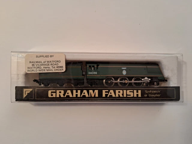 GRAFAR N GAUGE Battle Of Britain 34066 Spitfire locomotive boxed ...