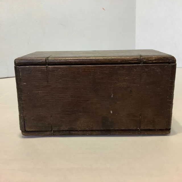 ANTIQUE 1889 WOODEN Sewing Folding Puzzle Box w/Attachments £28.45 ...