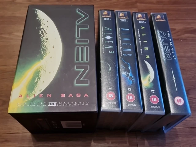 ALIEN SAGA BOX Set The Ultimate VHS Collection 4 Video Tapes 1, 2, 3 ...