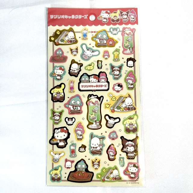 Sanrio Character Flake Sticker 40 My Melody Kuromi Pochacco Cinnamoroll