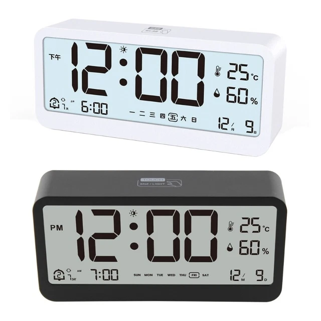 SILENTS DIGITAL CLOCK with Automatic Night Glowing for Living Room or ...