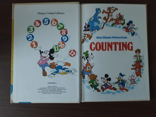 RARE WALT DISNEY Counting Book. Vintage 1976 Disney Book. Purnell. UK ...