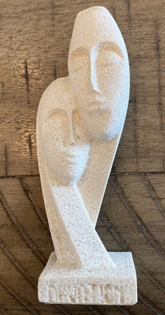 DEVOTION CYCLADIC ART Resin Reproduction Greek Twin Head Sculpture 4 1/ ...
