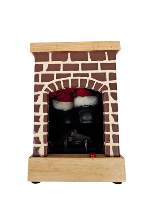 GEMMY FIREPLACE SANTA Talking Santa Stuck in Chimney Motionette Tested ...