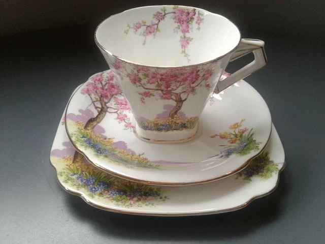 ROYAL STANDARD ART Deco "Springtime" Fine Bone China Trio £15.00 ...
