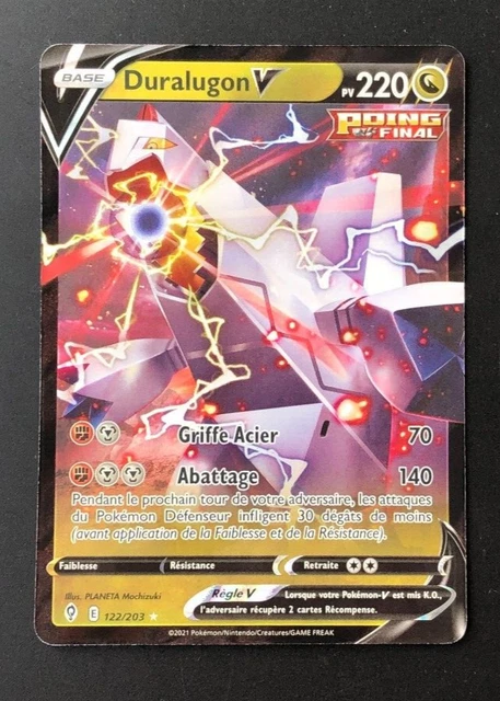 Ѭ֍ CARTE POKEMON Duralugon V 122/203 EB07 évolution céleste NEUF SDB FR ...