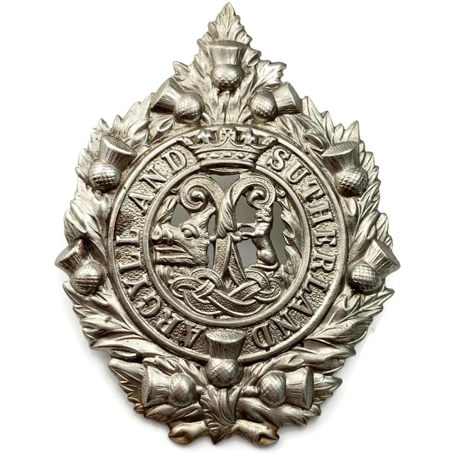 ORIGINAL ARGYLL AND Sutherland Highlanders Regiment Scottish Cap Badge ...