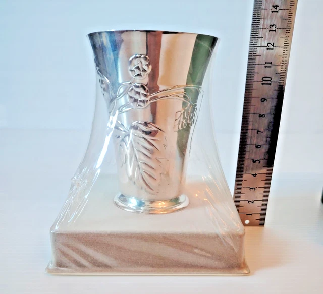 CHRISTOFLE GRANDE TIMBALE modèle " Flore" boite d'origine sous blister ...