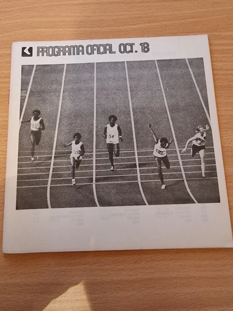 RARE MEXICO 1968 Olympic Games Official Programme - Athletics - Oct. 18 ...