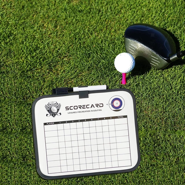 GOLF SCOREBOARD WITH Marker and Eraser Reusable Match Data Small ...