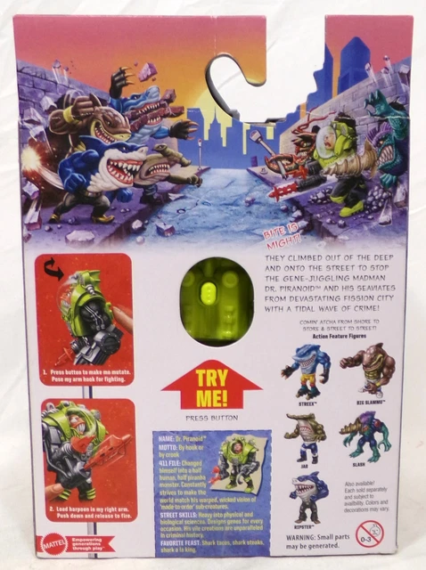 FIGURA NUEVA SELLADA Dr Paranoid 6" Mattel Street Sharks 30 Aniversario ...