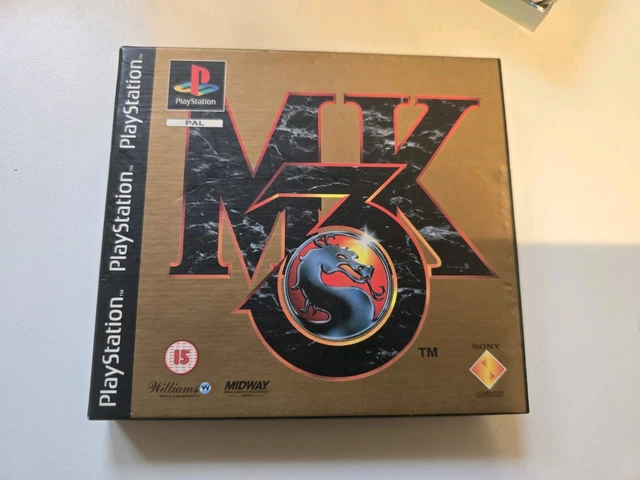 MORTAL KOMBAT 3 PS1 (COMPLETE) MK3 cardboard case black label rare ...