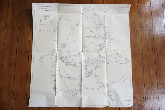 1968 LIVERPOOL DIVISION Track Route Plan Railway Map £23.99 - PicClick UK