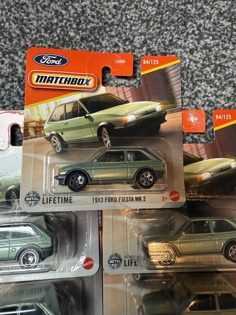 MATCHBOX 1983 FORD Fiesta Mk2 XR2 Green 2025 New Model Short Card. X 7 ...