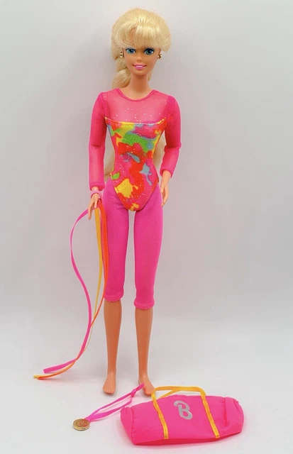VINTAGE 1993 GYMNAST BARBIE Bend And Move Body Mattel Accessories. $25. ...