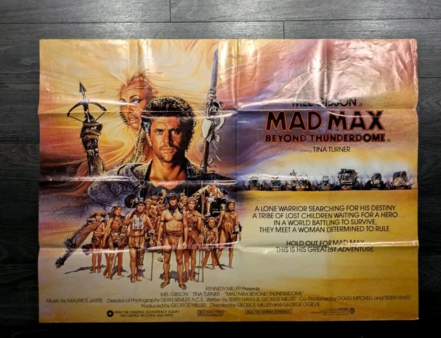 MAD MAX BEYOND Thunderdome Original 1985 UK Quad Poster Mel Gibson ...