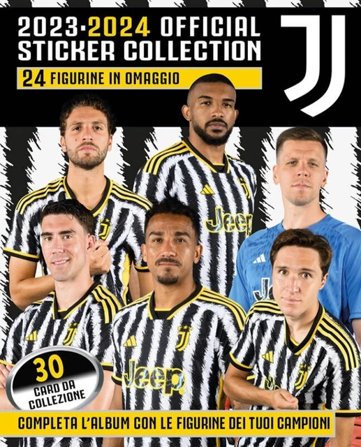 STICKER ALBUM JUVENTUS 2023/2024 + SET COMPLETO 216 figurine nuove + 30 ...