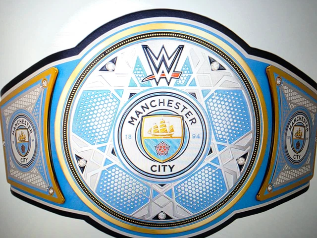 MANCHESTER CITY LEGACY Championship Belt wrestling replica title 2mm ...