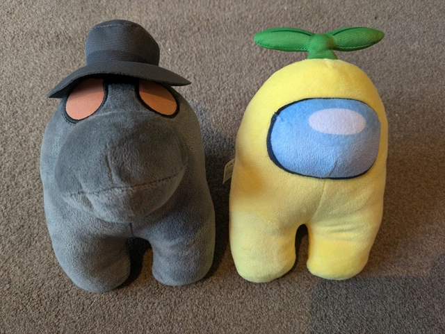 OFFICIAL AMONG US Plush 8" Toikido Grey Plague Doctor & Yellow Crewmate ...