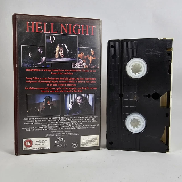 HELL NIGHT VHS Video Cassette Big Box Horror Hatch Entertainment 1992 ...