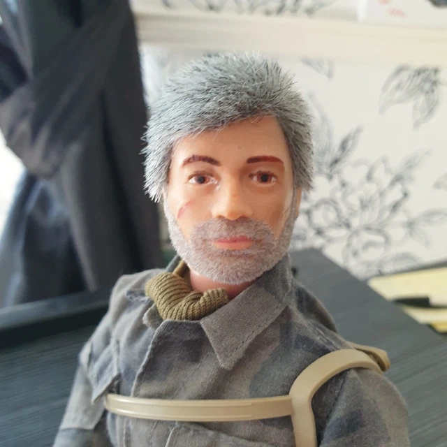 ACTION MAN PALITOY Vintage 70’s Figure Grey re Flock , US Mout Fatigues ...