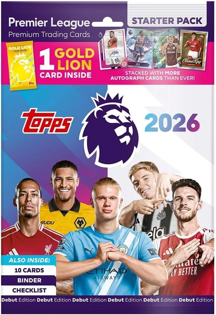 TOPPS PREMIER LEAGUE 2025/26 Starter Pack Trading Cards £18.62 ...