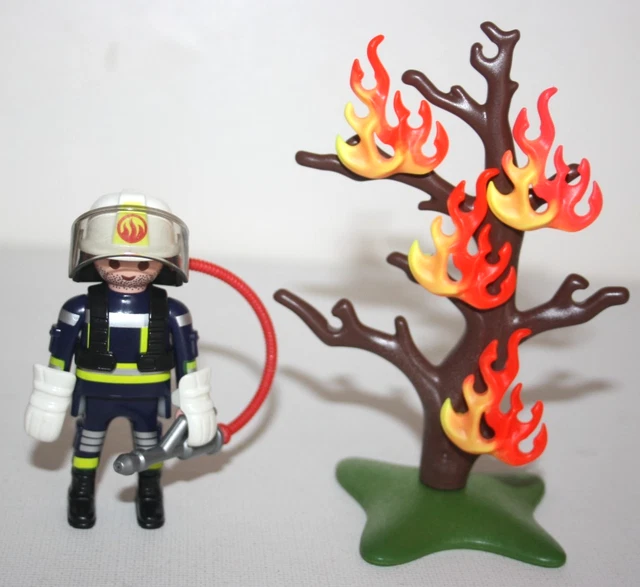 PLAYMOBIL 9093 POMPIER Avec Arbre En Feu Complet EUR 5,90 - PicClick FR