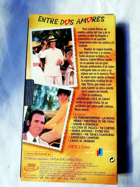 BETWEEN TWO LOVES Cinta Video VHS Manolo Escobar, Iran Eory, Inma Santy ...