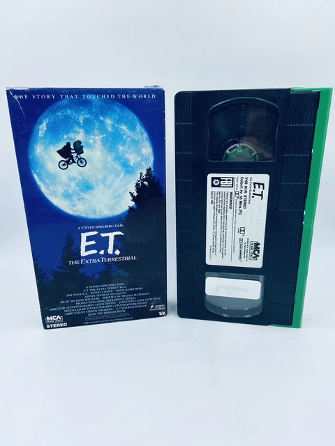 E.T. ET THE Extra Terrestrial VHS-1982-Rare Green and Black Tape ...