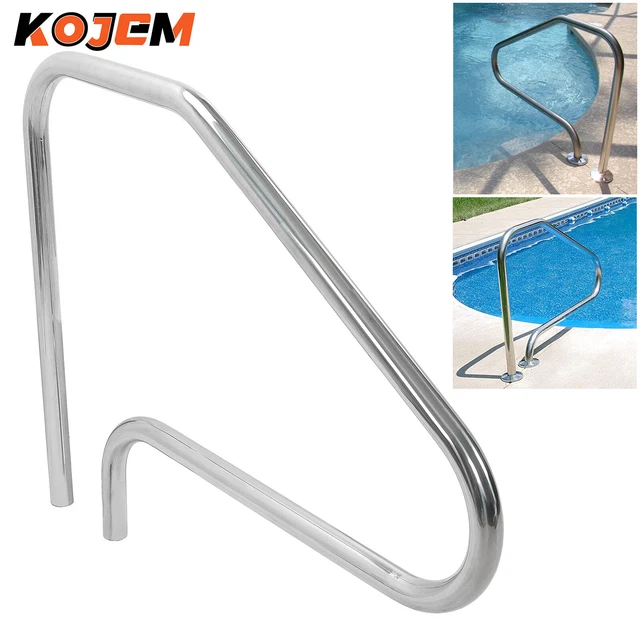 SWIMMING POOL 304 Stainless Steel Ladder Step Hand Stair Rail InGround ...