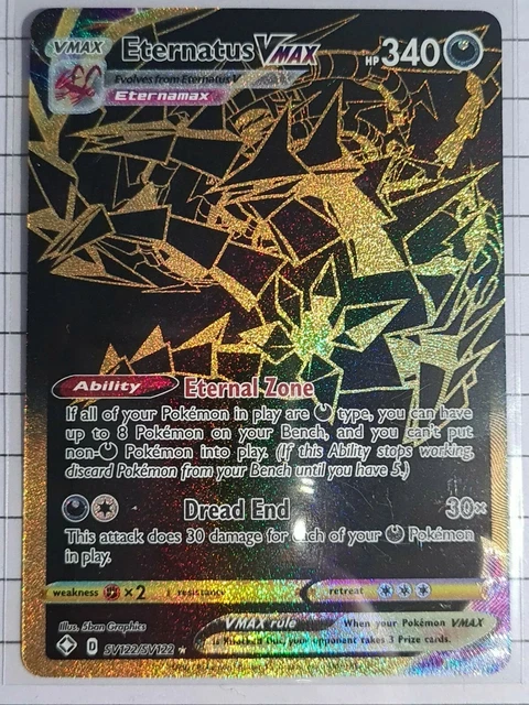 POKEMON ETERNATUS VMAX SV122/SV122 PACK FRESH mint pokemon card black ...