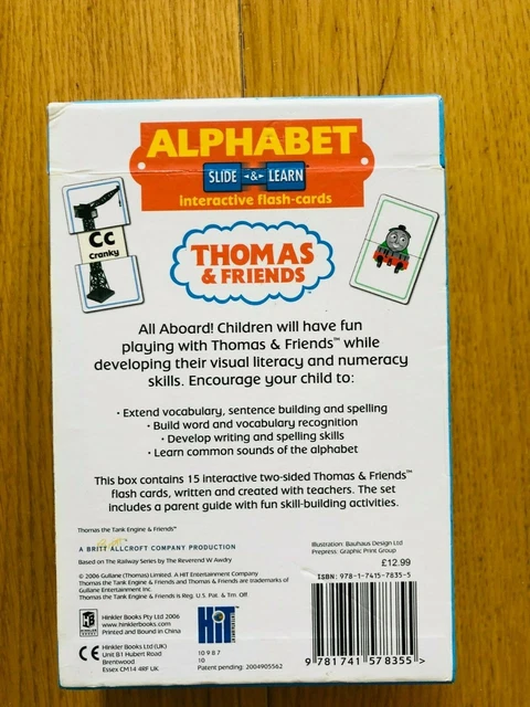THOMAS AND FRIENDS Slide and Learn Interactive Flashcards - Alphabet £ ...