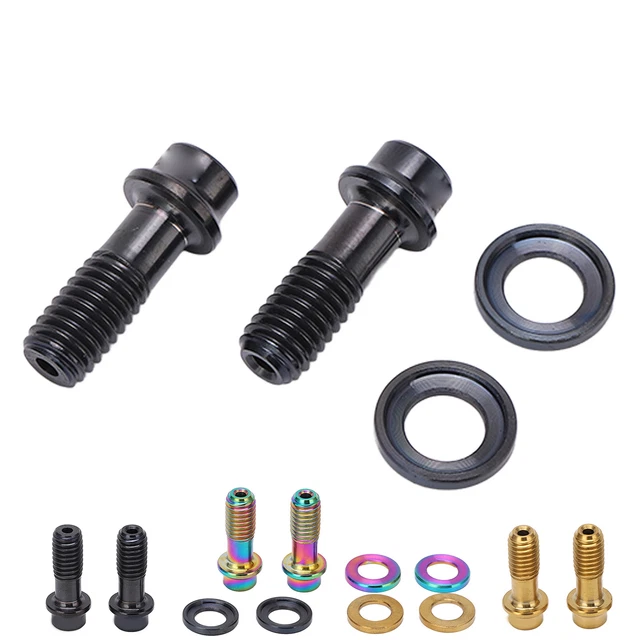 4PCS/BOX TITANIUM ALLOY Fixed Screw Set For Brake Disc Road Bike U_ss ...