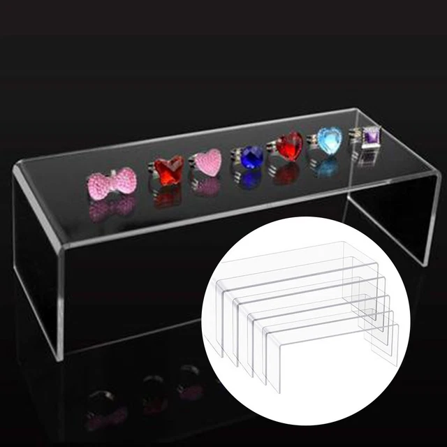 SUPPORT D'ÉTAGÈRE ACRYLIQUE transparent pour rangement vitrine de ...