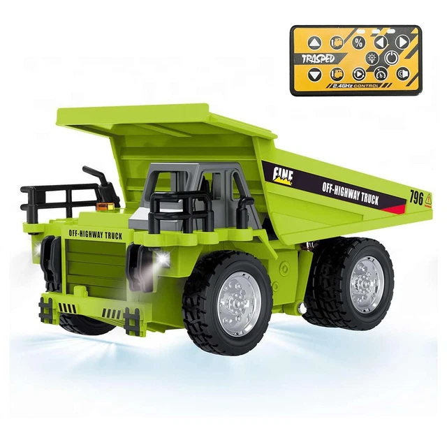 HALF METAL 1/64 RC Dumpe Truck Electric Lifting Tipper Model Lights ...